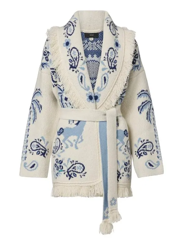 Alanui Heavy-knit Cardigan - Blue