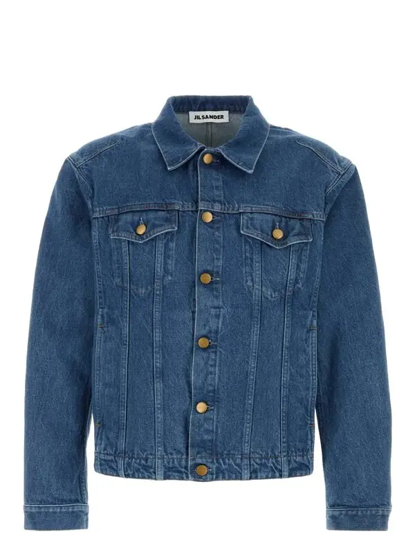 JIL SANDER Cotton Denim Trucker Jacket - Blue
