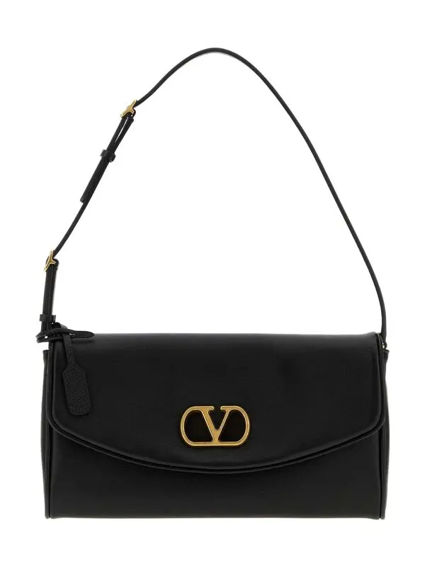 Valentino Garavani Nappa Leather Devain Shoulder Bag - Black