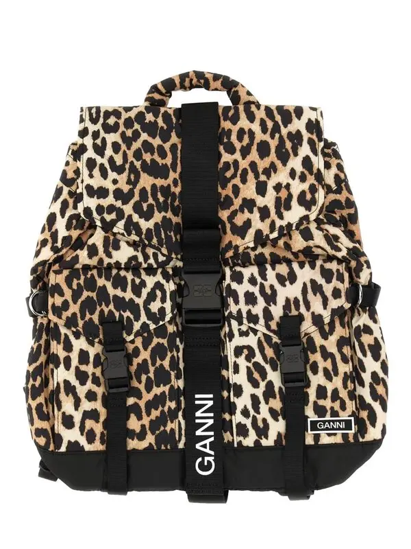 GANNI Recycled Fabric Backpack - Multicolor