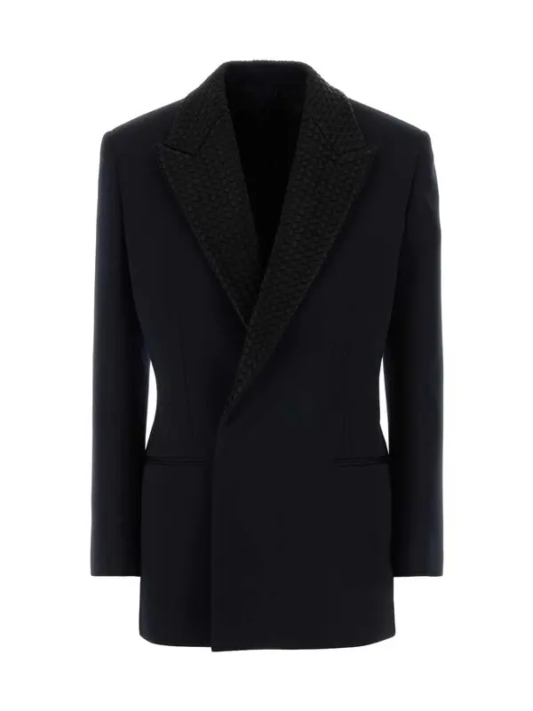 Bottega Veneta Midnight Wool Blazer - Blue
