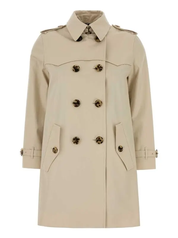 Burberry Gabardine Trench Coat - Brown