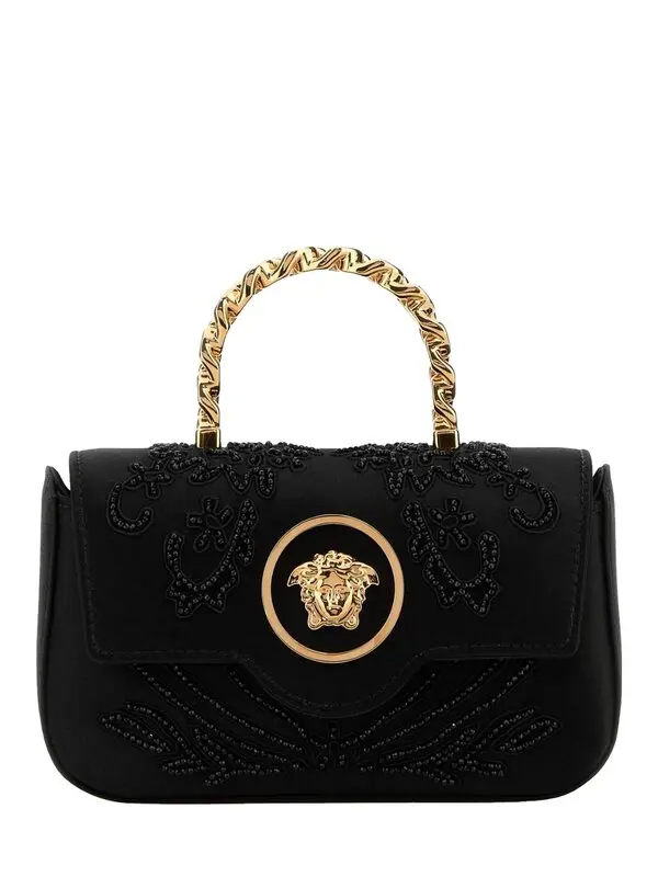Versace Satin Handbag - Black