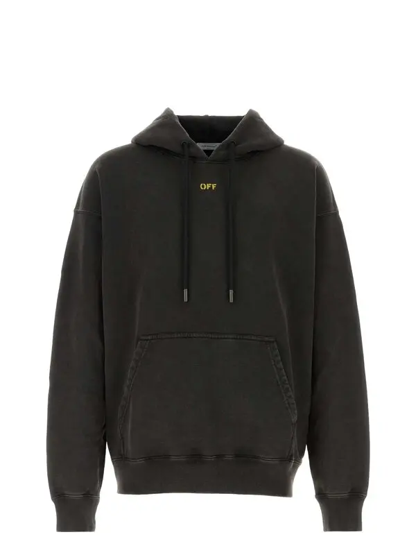Off-White Cotton Sweatshirt - Black