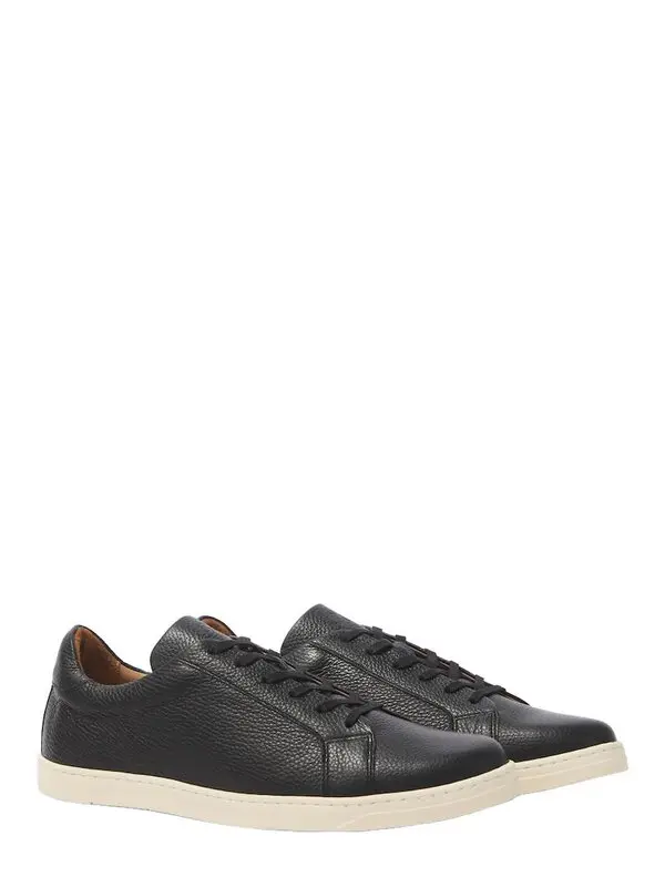 George Cleverley Jack Iii Croc-effect Leather Sneakers - Black