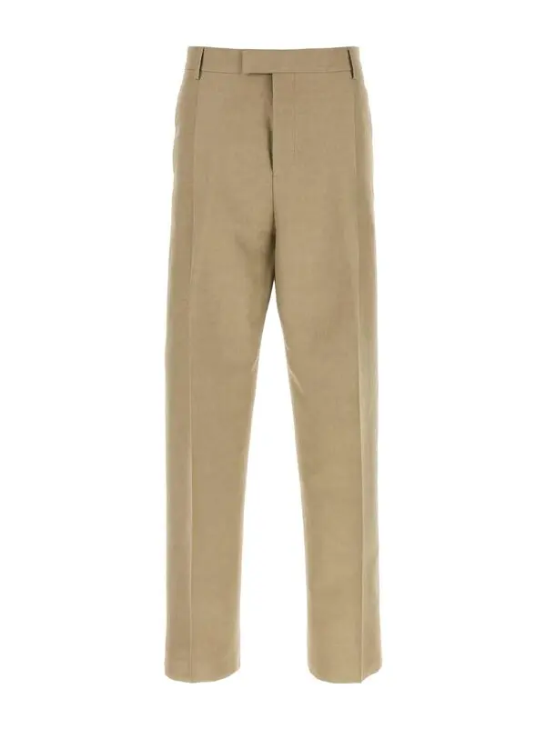 FERRAGAMO Cappuccino Cotton Blend Pant - Brown