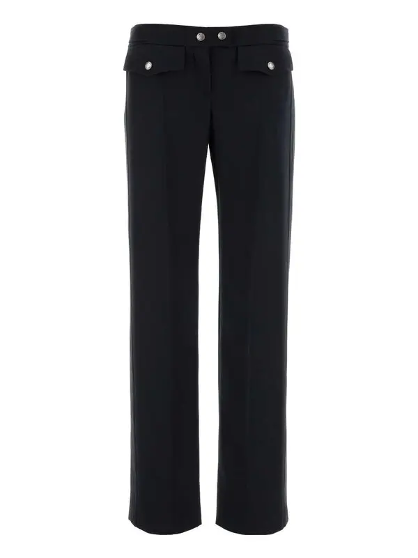 Alexander McQueen Navy Wool Pant - Blue