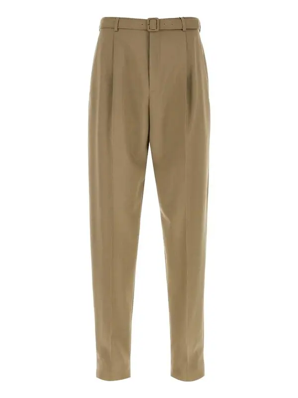 Saint Laurent Wool Blend Pant - Brown