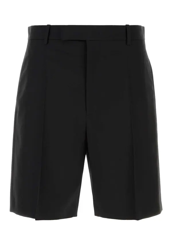 JIL SANDER Wool Bermuda Shorts - Black