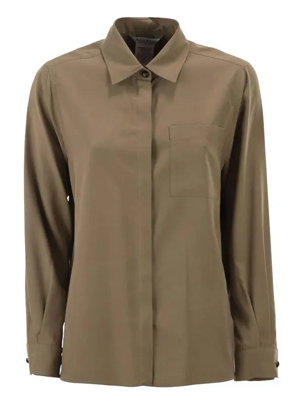Max Mara Silk Canvas Shirt - Multicolor
