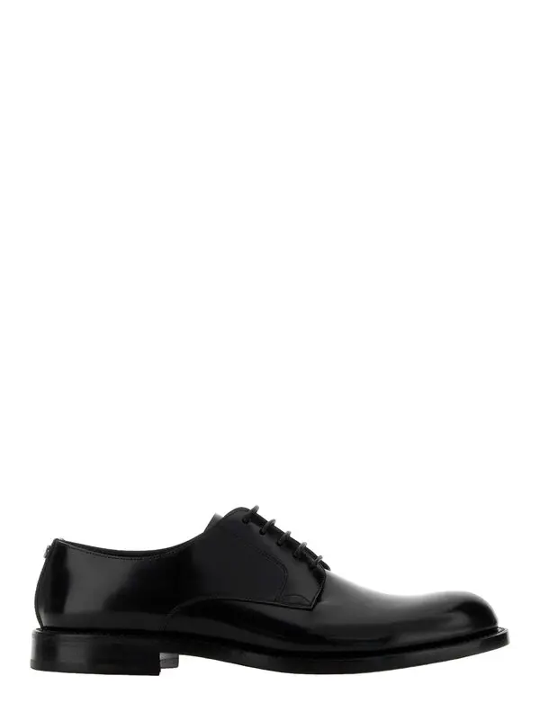 Dolce & Gabbana Leather Lace-up Shoes - Black