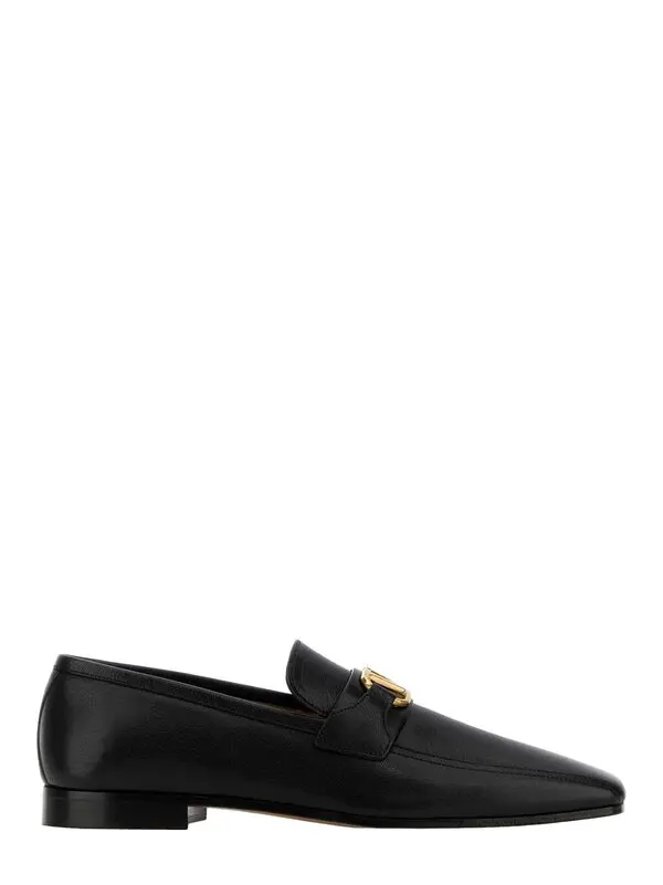 Valentino Garavani Leather Vlogo Signature Loafers - Black