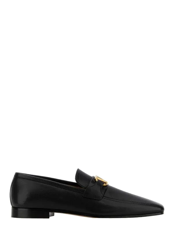 Valentino Garavani Leather Vlogo Signature Loafers - Black