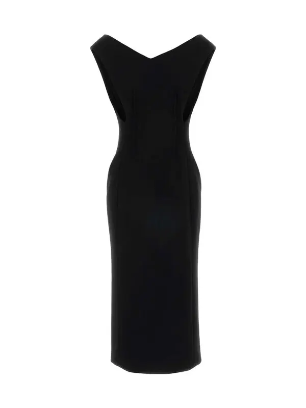 JIL SANDER Crepe Dress - Black