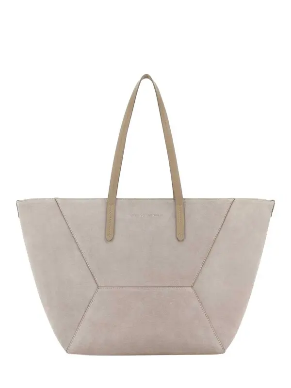 Brunello Cucinelli Dove Grey Shopping Bag - Gray