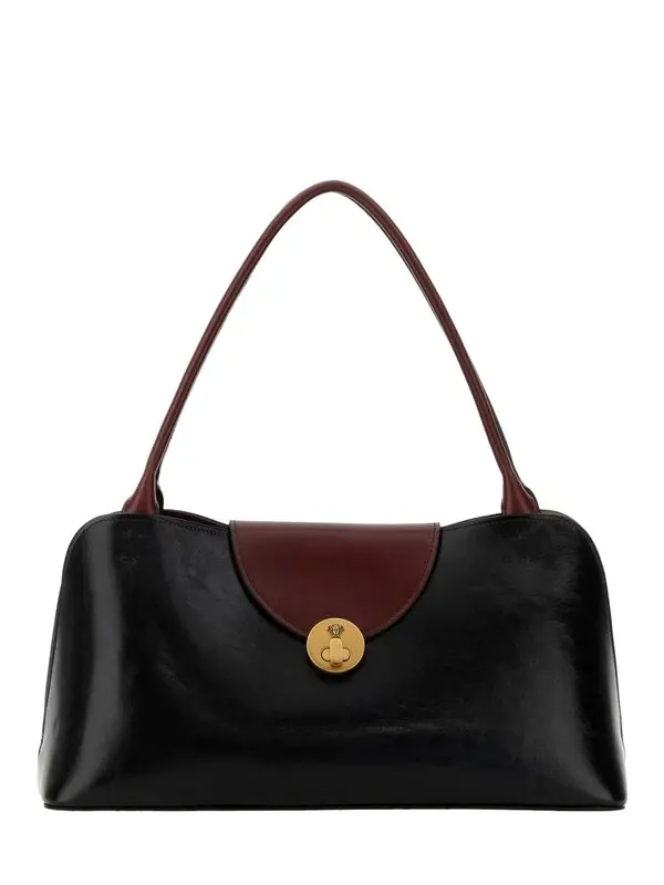 Versace Leather Medium Shoulder Bag - Black