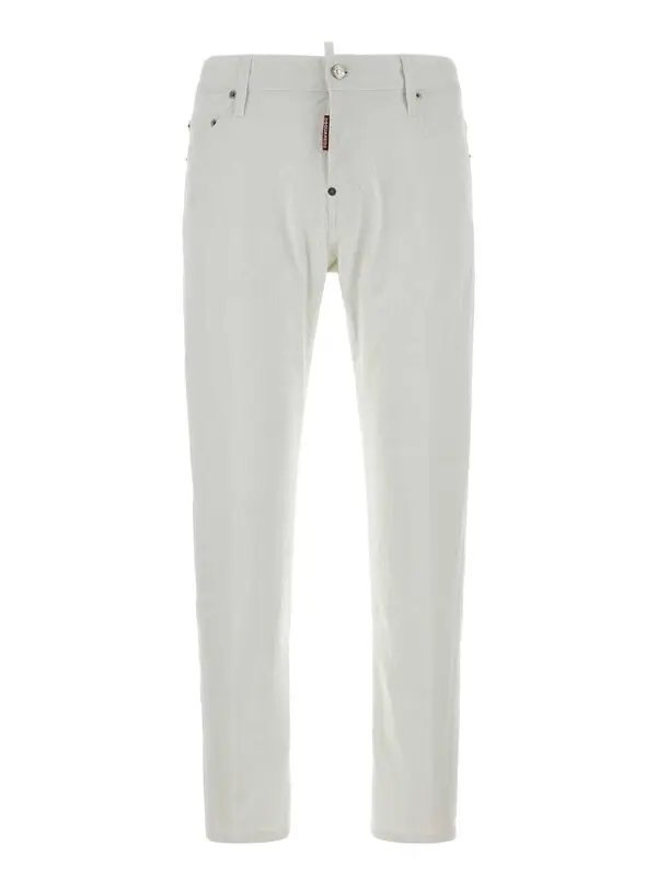 Dsquared2 Stretch Denim Slim Twist Jeans - White