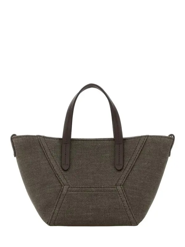 Brunello Cucinelli Olive Fabric Handbag - Green