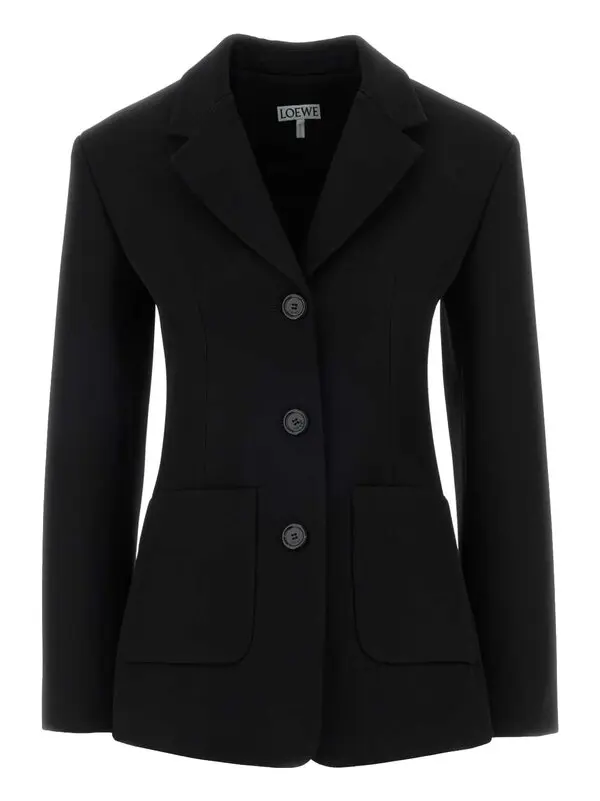 Loewe Wool Blend Blazer - Black