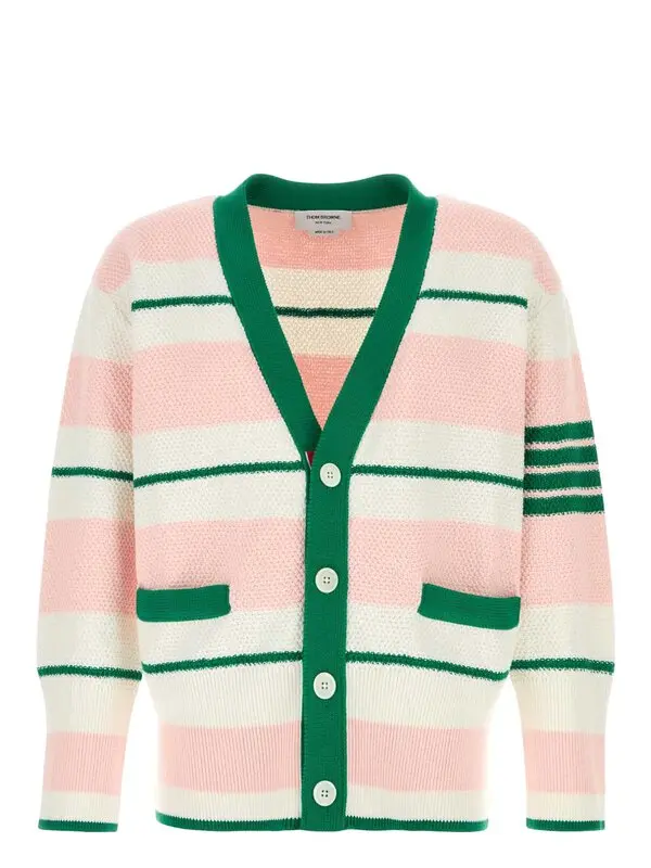 Thom Browne Striped Cotton Cardigan - Multicolor