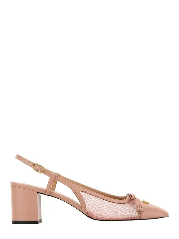 Valentino Garavani Mesh Vlogo Signature Pumps - Pink