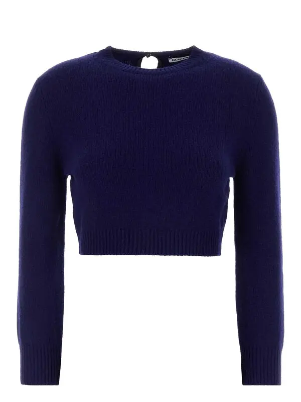 JIL SANDER Wool Blend Sweater - Blue