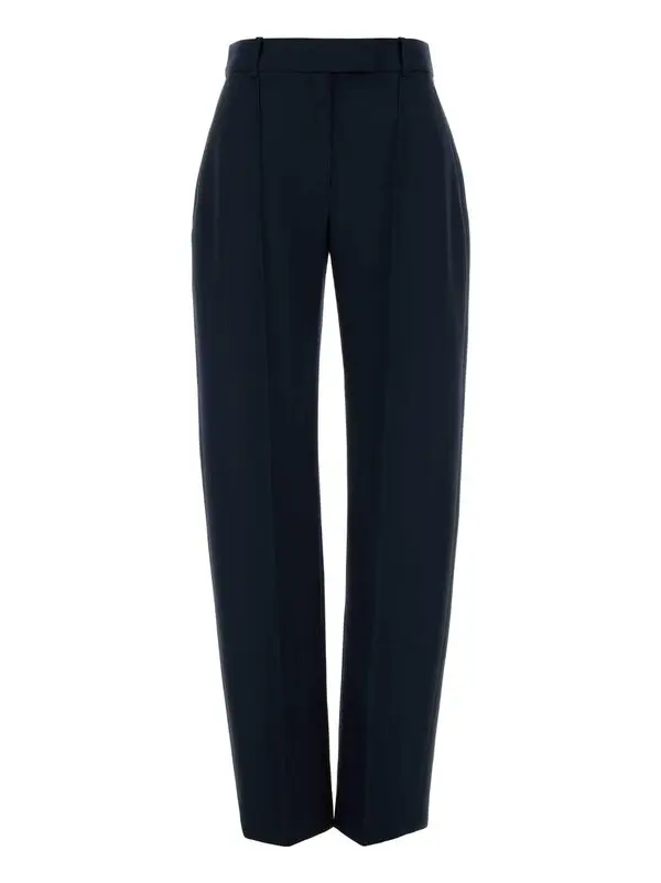 Alexander McQueen Navy Wool Pant - Blue