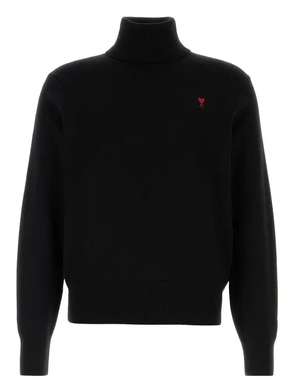 AMI Paris Wool Sweater - Black