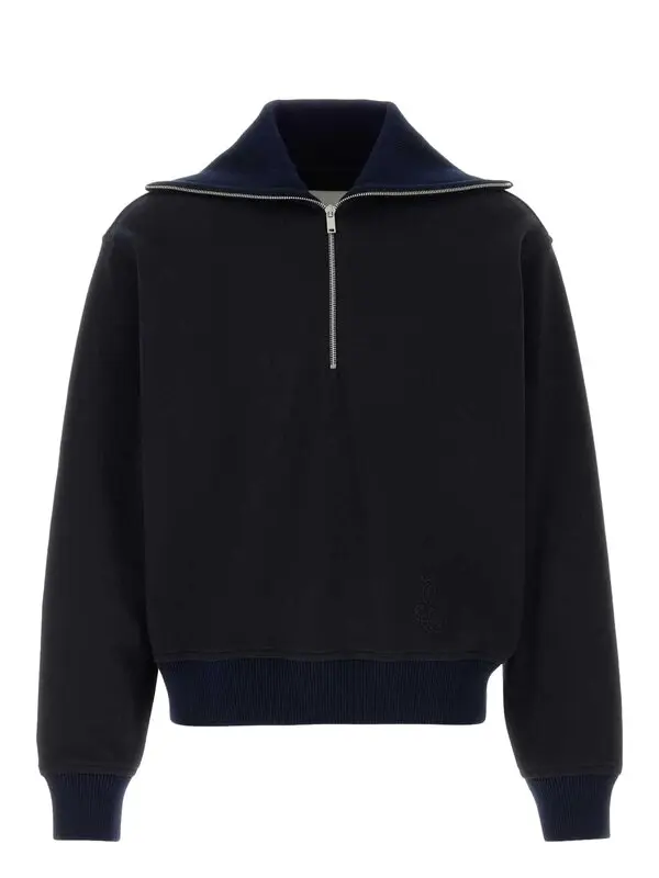 JIL SANDER Navy Cotton Sweatshirt - Blue