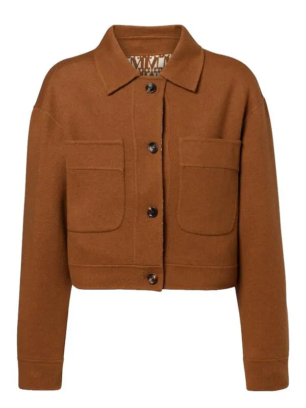 Max Mara Reversible Wool And Cashmere Jacket - Brown