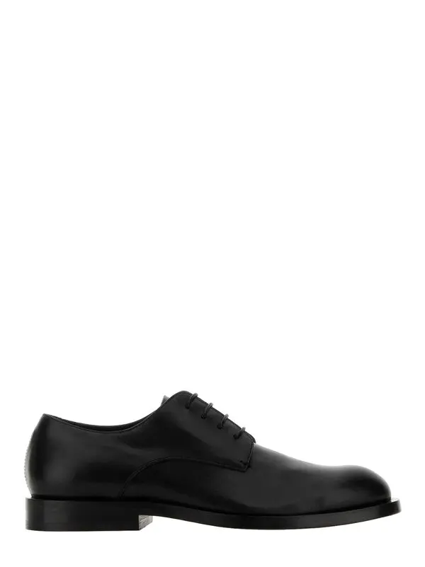JIL SANDER Leather Lace-up Shoes - Black