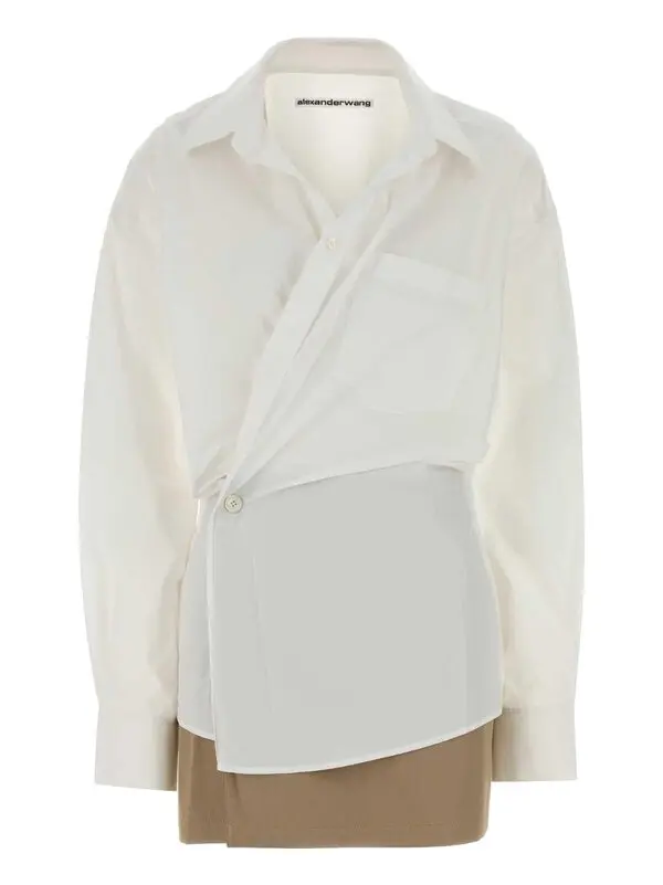 Alexander Wang Poplin Mini Dress - White