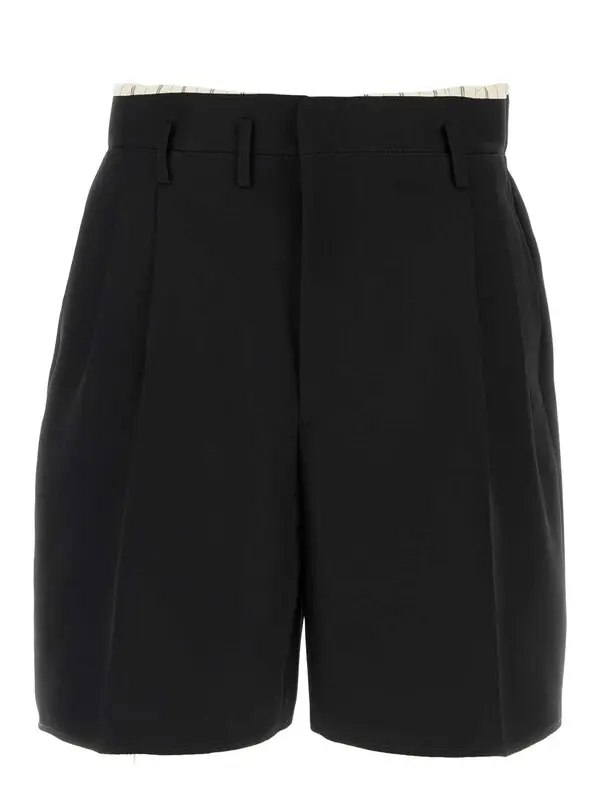 MAISON MARGIELA Wool Bermuda Shorts - Black