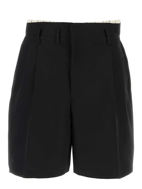 MAISON MARGIELA Wool Bermuda Shorts - Black