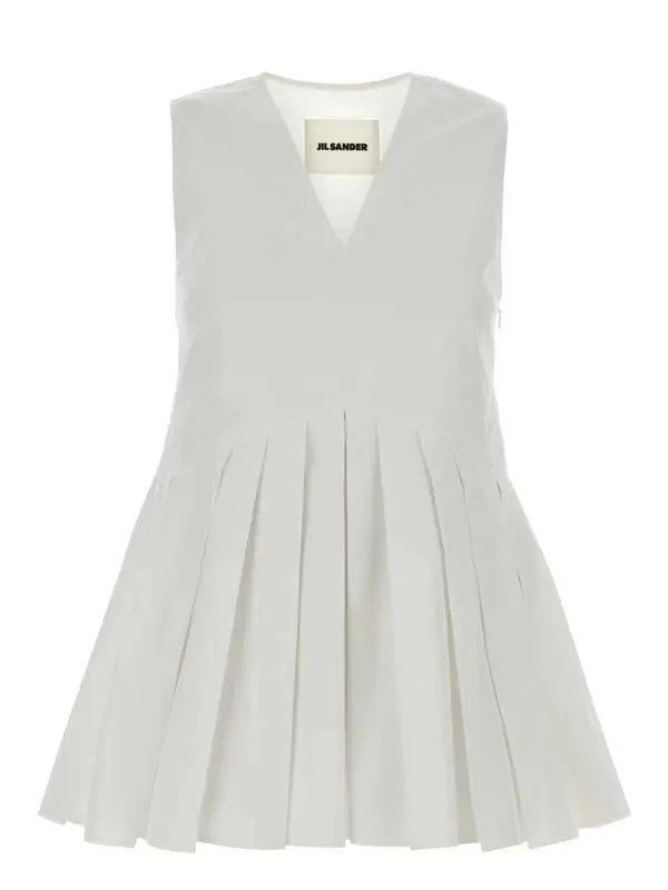 JIL SANDER Poplin Top - White