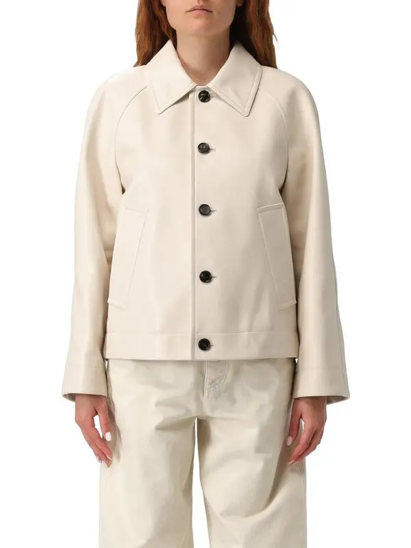 Bottega Veneta Lamb Skin Jacket - Cream
