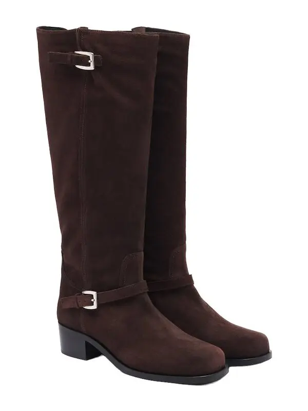 Staud Brooklyn Suede Knee-height Boots - Black