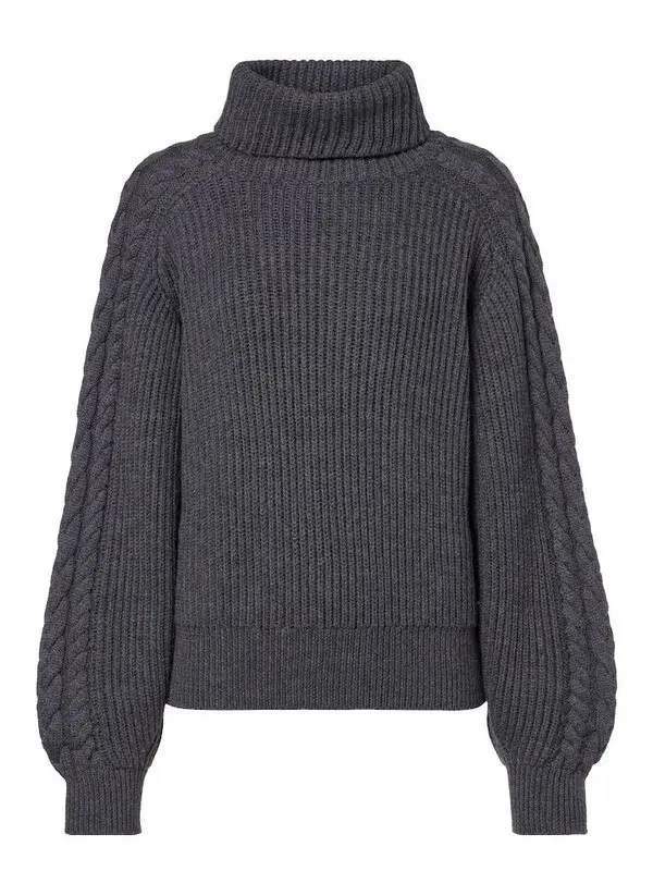 JOSEPH Alodina Wool Turtleneck Sweater - Grey
