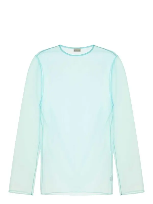 Dries Van Noten Light Organza Camille Top - Blue