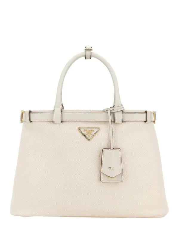 Prada Canvas Shopping Bag - White