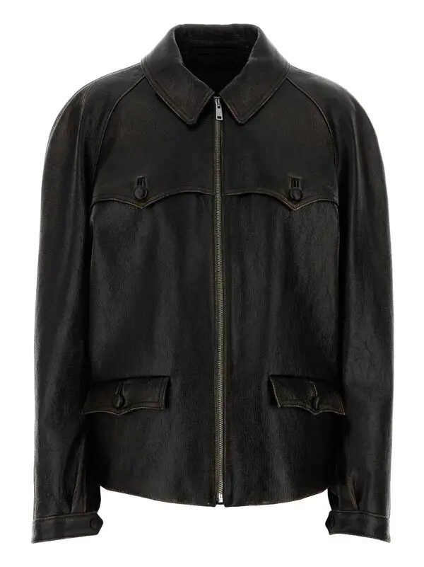 Prada Leather Jacket - Black