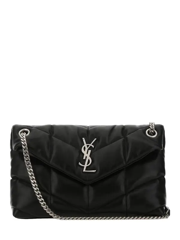 Saint Laurent Nappa Leather Puffer Shoulder Bag - Black