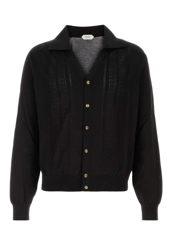 Versace Knit Cardigan - Black