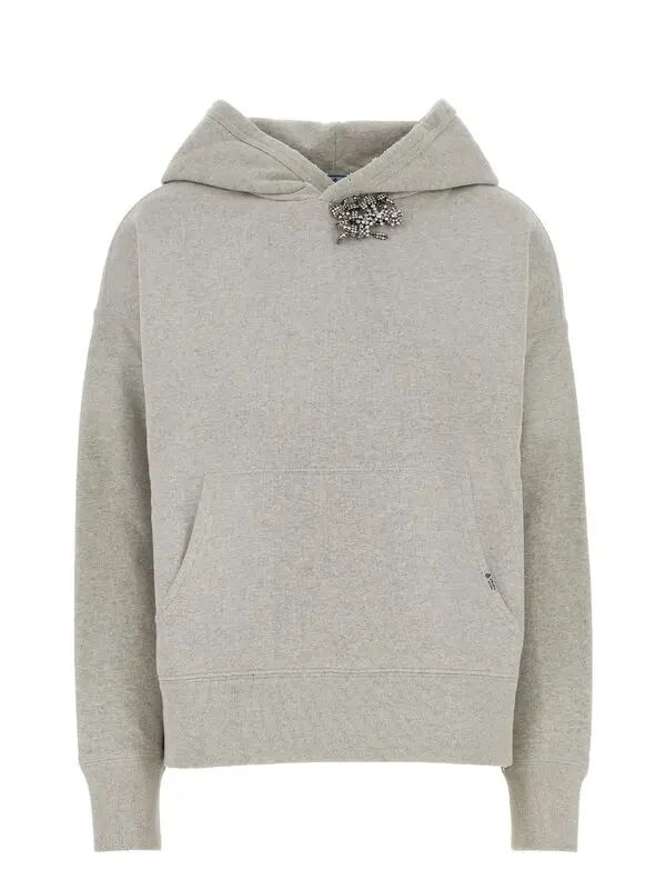 Prada Melange Grey Cotton Oversize Sweatshirt - Gray