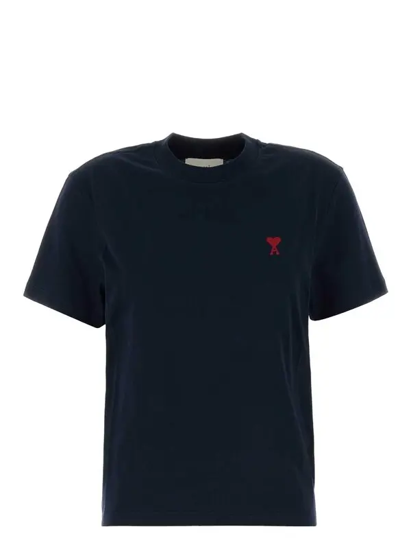 AMI Paris Cotton T-shirt - Blue