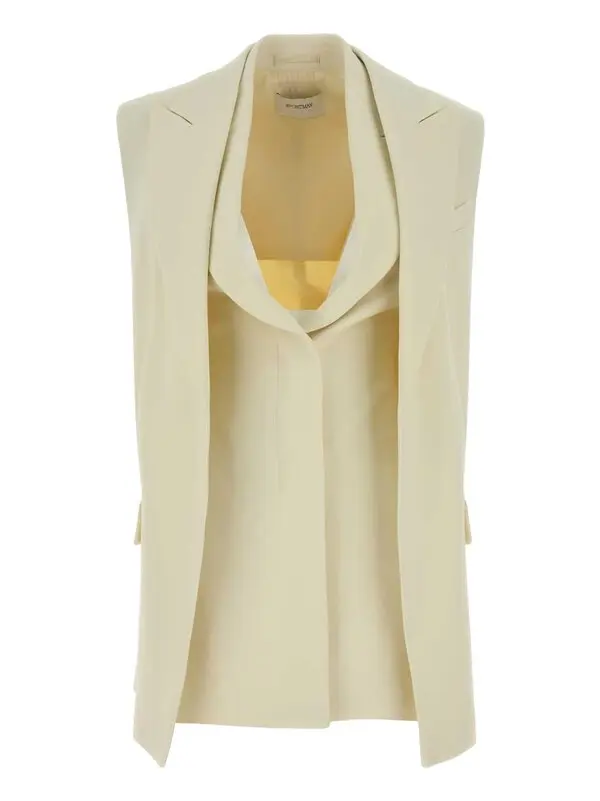 Sportmax Stretch Crepe Vest - Yellow