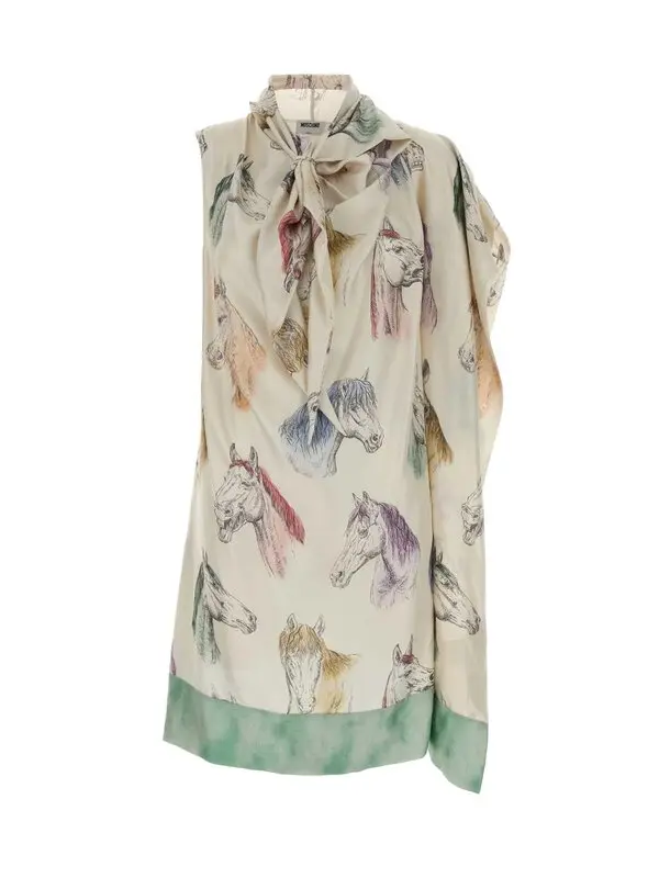 Moschino Printed Twill Dress - Multicolor