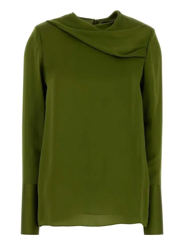 TOM FORD Silk Satin Blouse - Green
