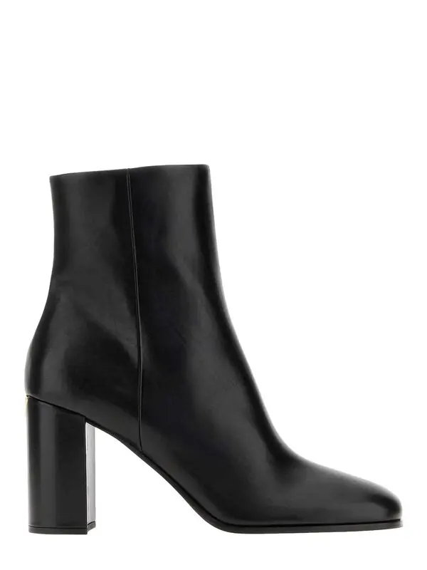 Prada Leather Ankle Boots - Black