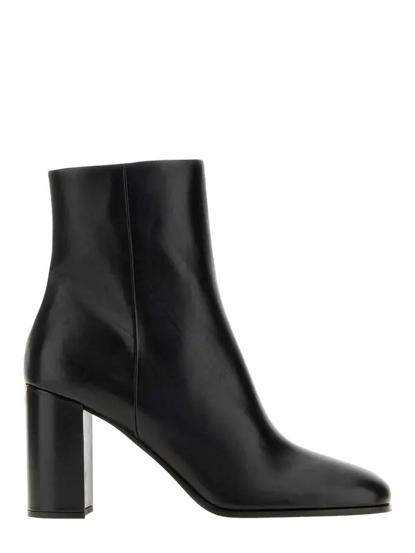 Prada Leather Ankle Boots - Black